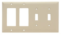 Pass & Seymour SP2262-I 4Gang Wall Plate, 2-Toggle / 2-Decorator ...