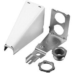 Wiremold V5786 3-7/8 x 1-5/8 x 2-3/8" Ivory Steel 1-Channel Raceway ...